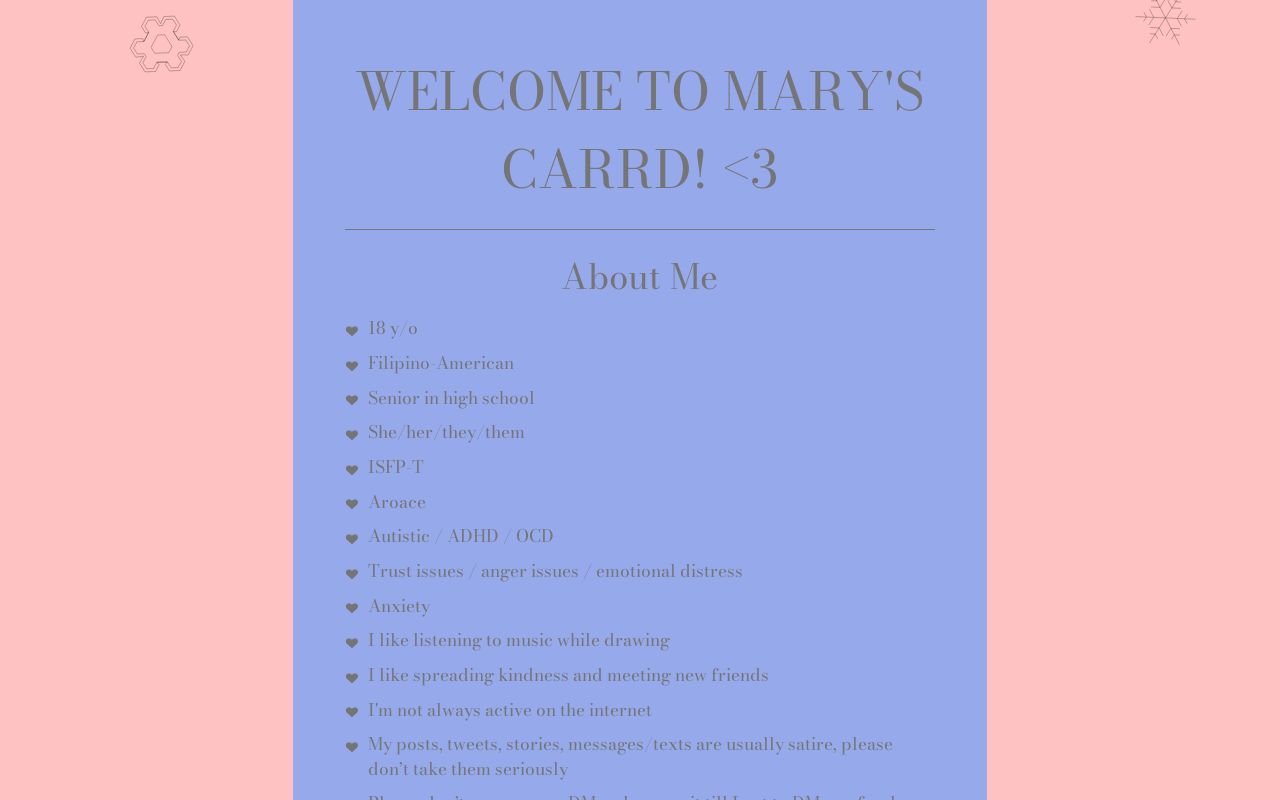 Mary's Carrd